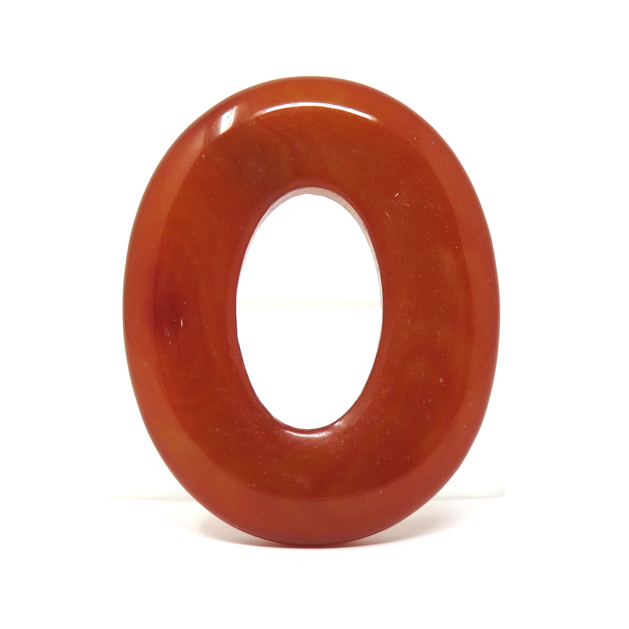 Oval Orange Agate Stone Donut - Some Natural Flaws - Choose Your Stone ...