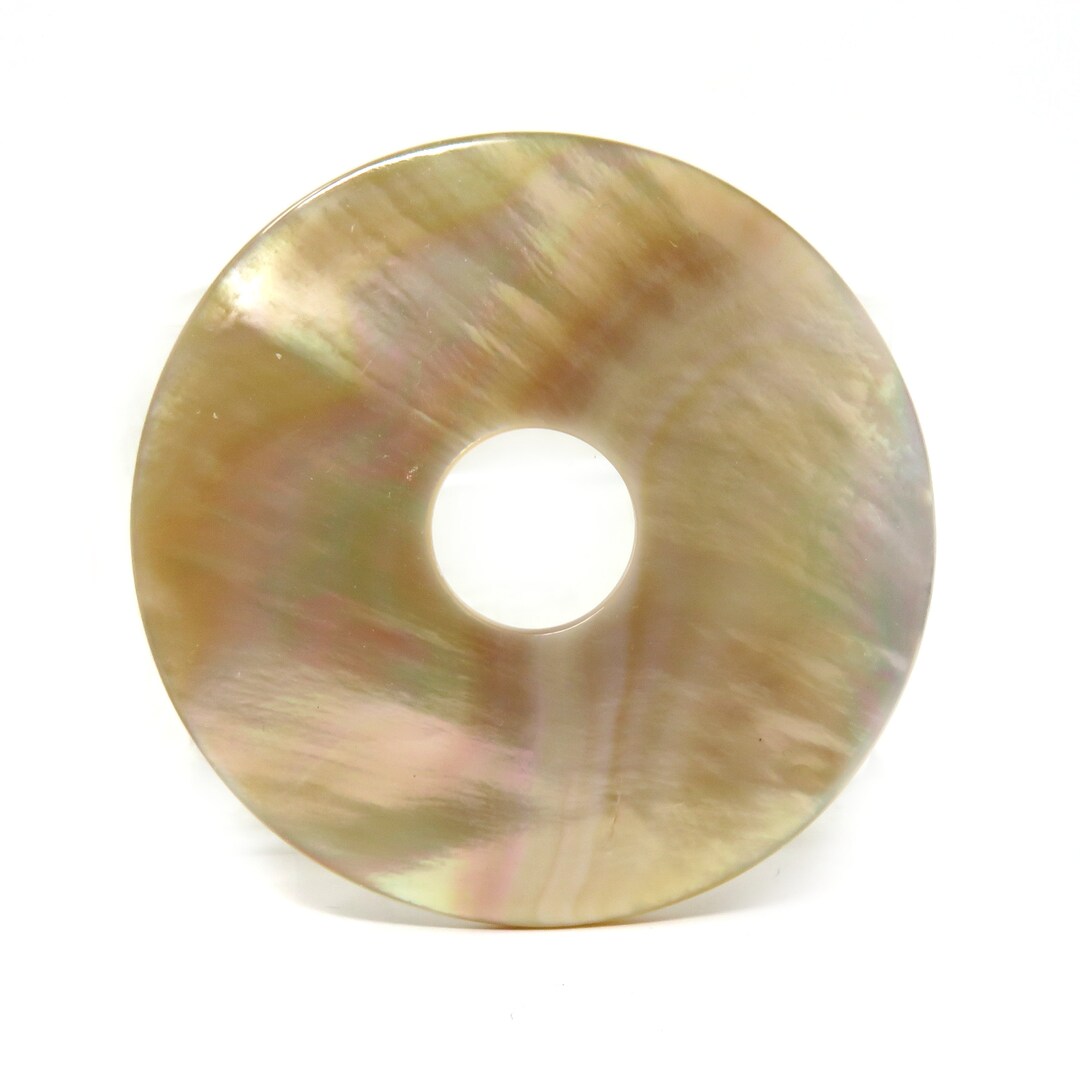 Golden Lip Shell Donut - 50mm - Natural Pendant - 12mm Hole - Etsy