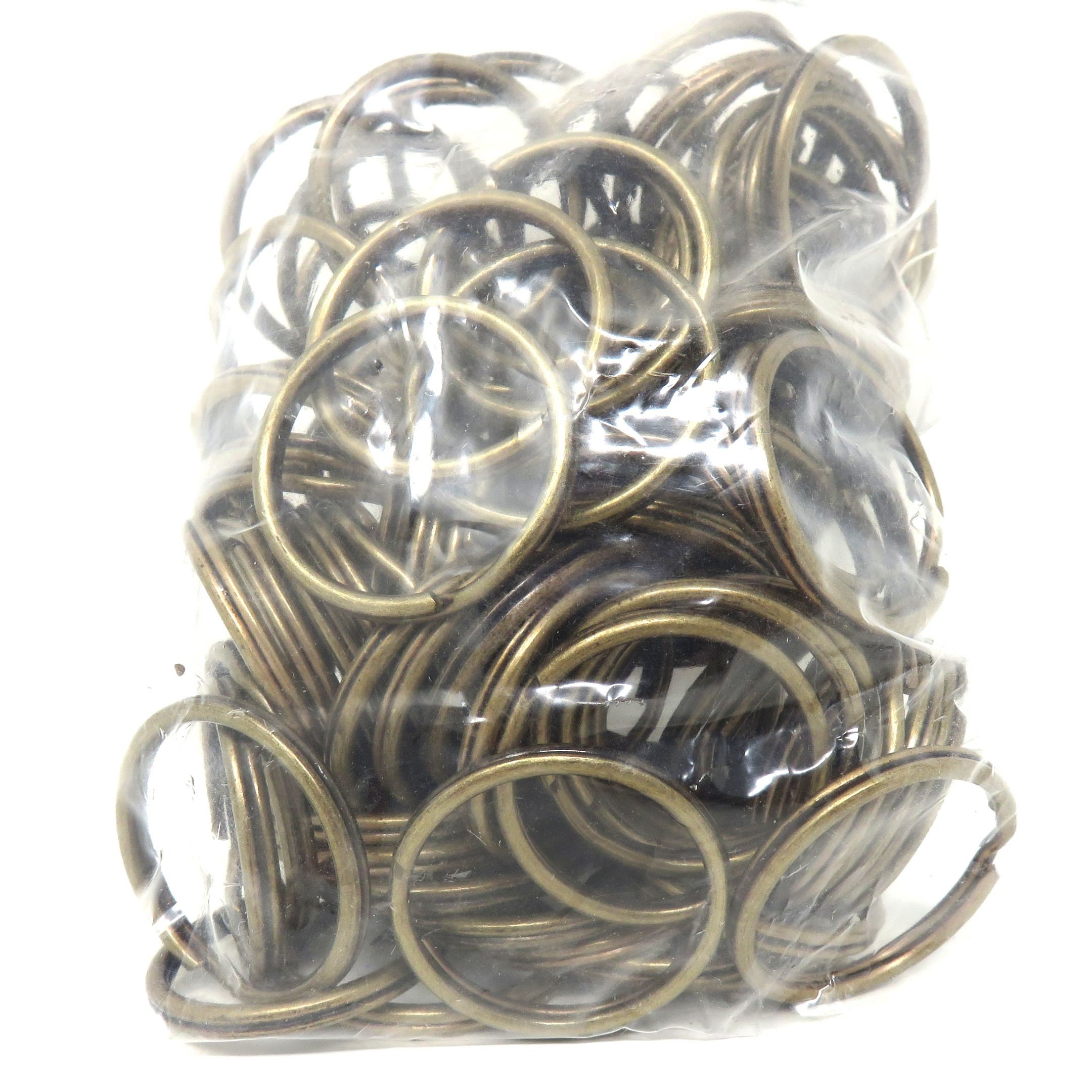 Antique Brass-plated Steel Split Rings - 28mm Round With 24mm Inside ...