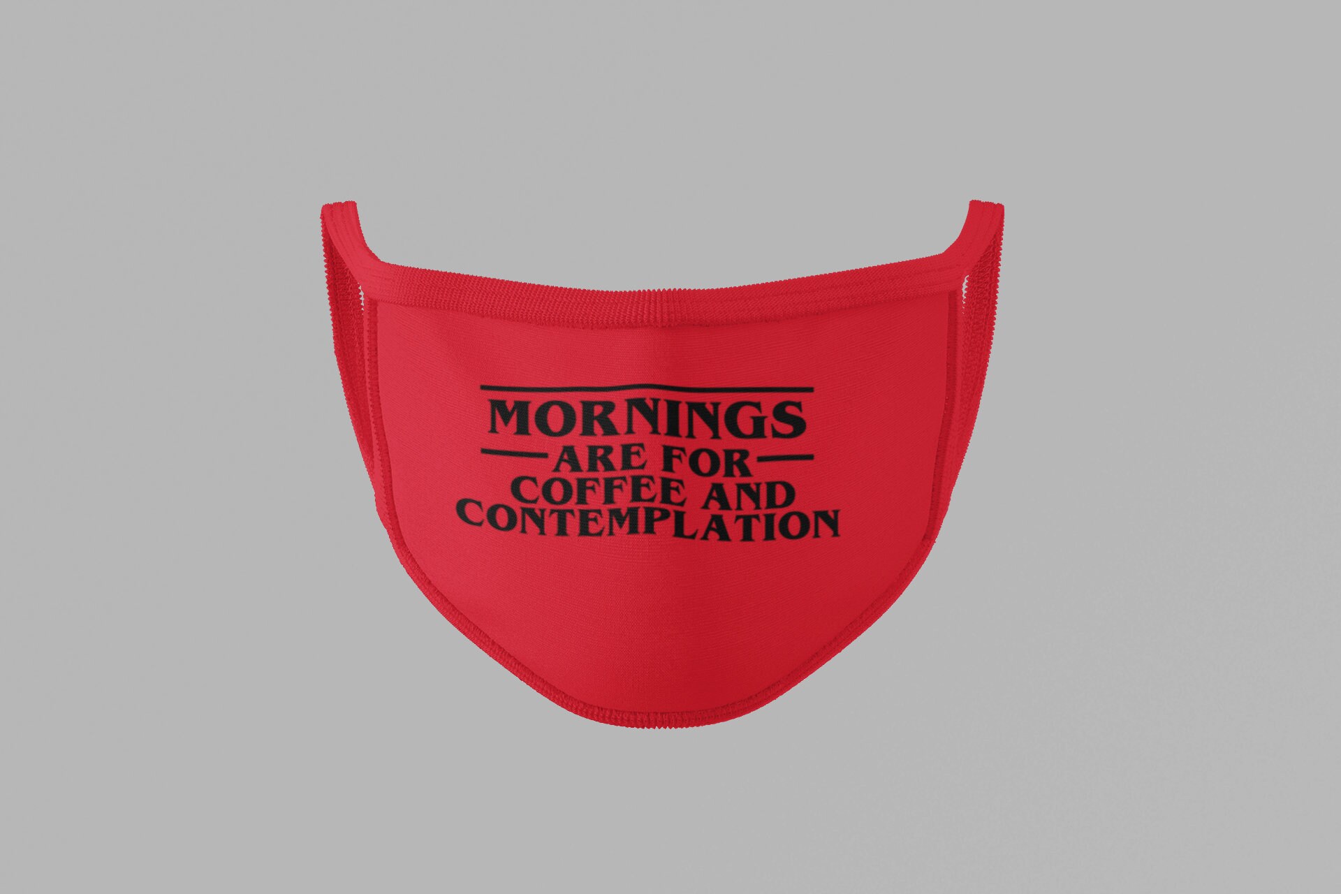 Mornings Are for Coffee and Contemplation Face Mask, Hawkins Police ...