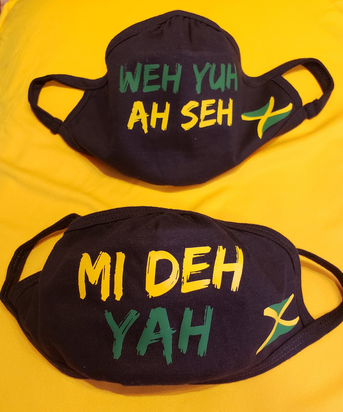 Jamaican Face Mask, Jamaican Flag Face Mask, Best Breathable Washable ...