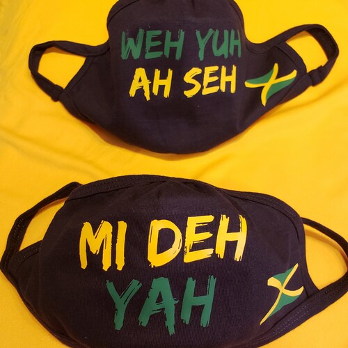 Jamaican Face Mask Jamaican Flag Face Mask Best Breathable - Etsy