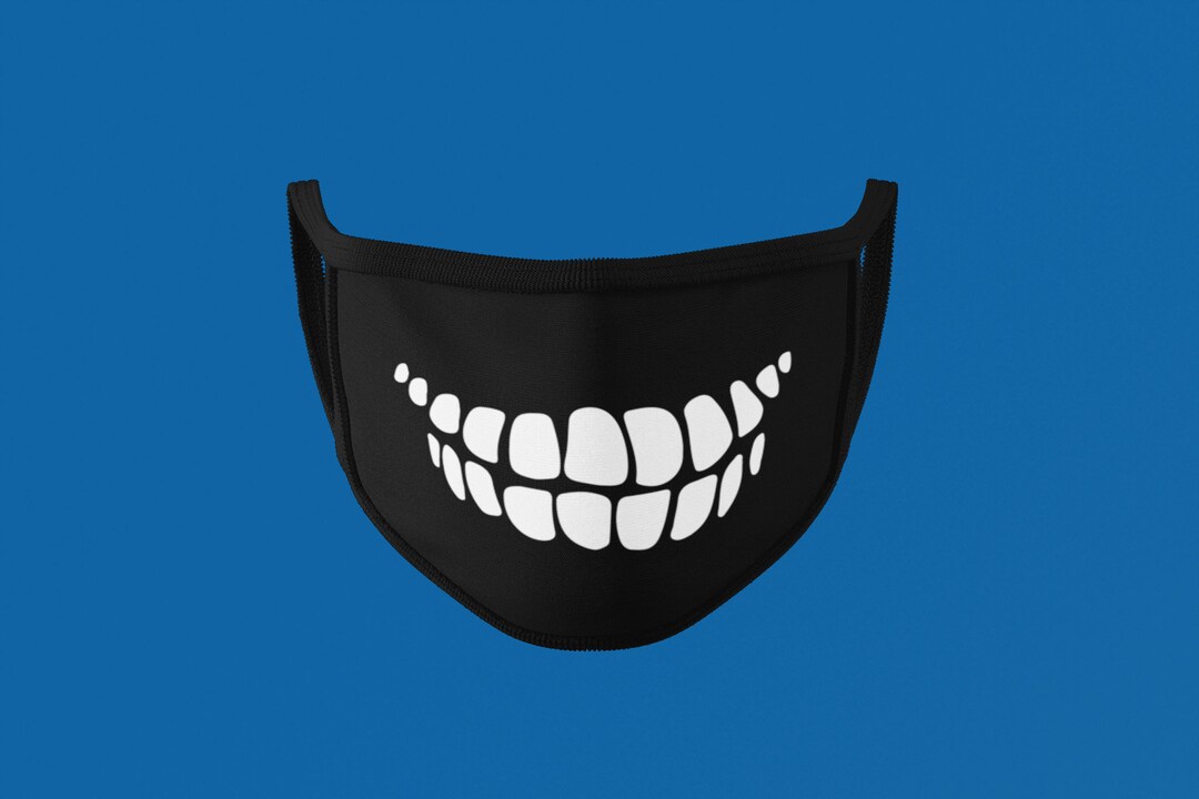 Teeth Face Mask, Washable Face Mask, Funny Mouth Face Mask, Funny Face ...