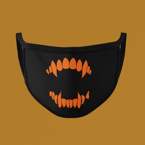 Fangs Face Mask, Werewolf Face Mask, Breathable Face Mask, Halloween ...