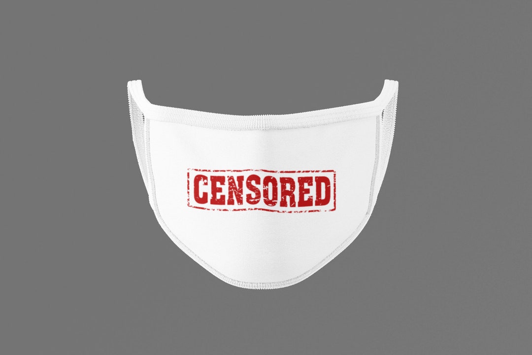 Censored Face Mask, Potty Mouth Face Mask, Funny Face Mask, Custom ...