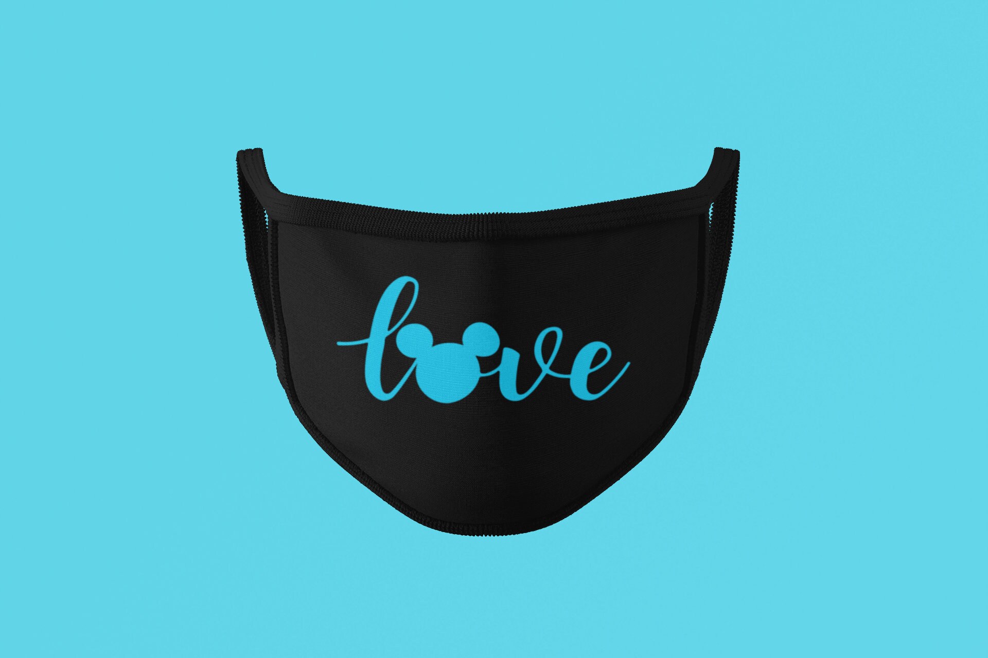 DISNEY LOVE Face Mask Walt Disney World Face Mask Disneyland | Etsy