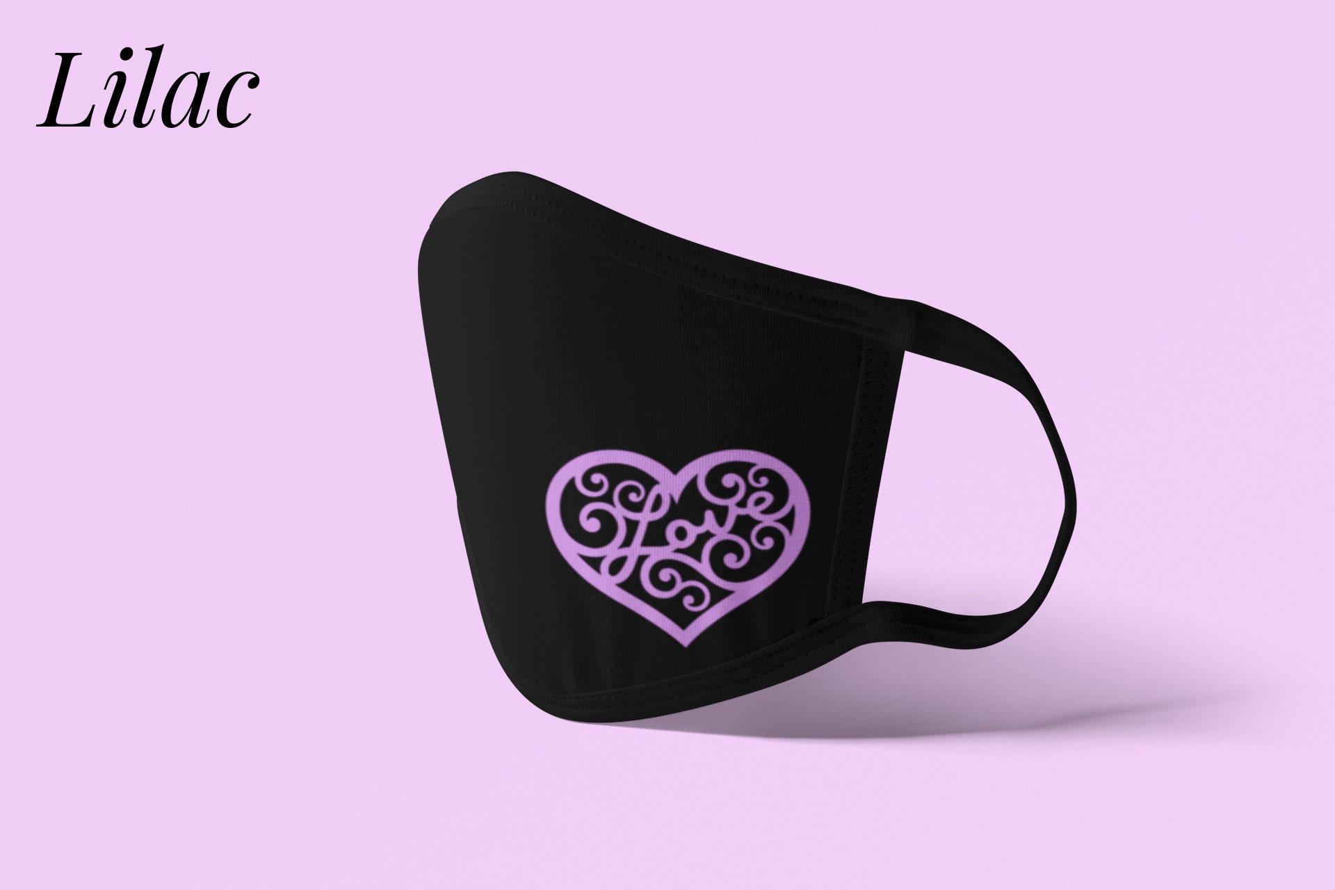 Vine Heart Love Face Mask, Love Heart Face Mask, Reversible Breathable ...