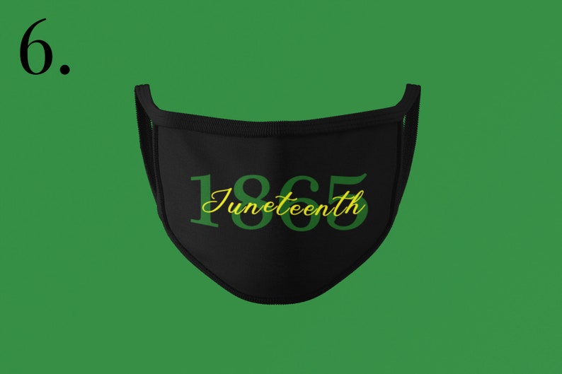 1865 JUNETEENTH Face Masks Black Independence Day Adult Face - Etsy