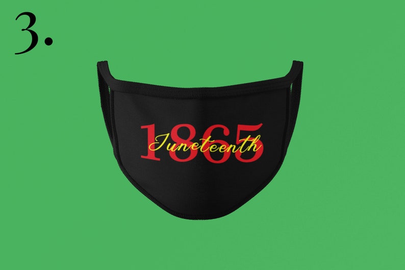1865 JUNETEENTH Face Masks Black Independence Day Adult Face - Etsy