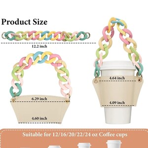 Coffee Purse Sleeve, Tea Purse Sleeve, Leather Cupholder Purse & Chain ...
