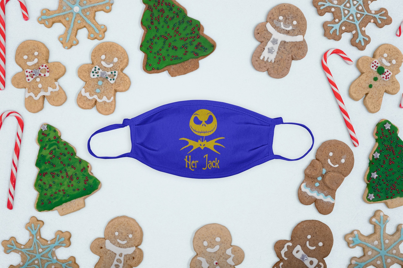 Jack And Sally Face Masks Her Jack Face Mask His Sally Face | Etsy