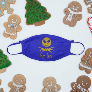 Jack and Sally Face Masks, Her Jack Face Mask, His Sally Face Mask ...