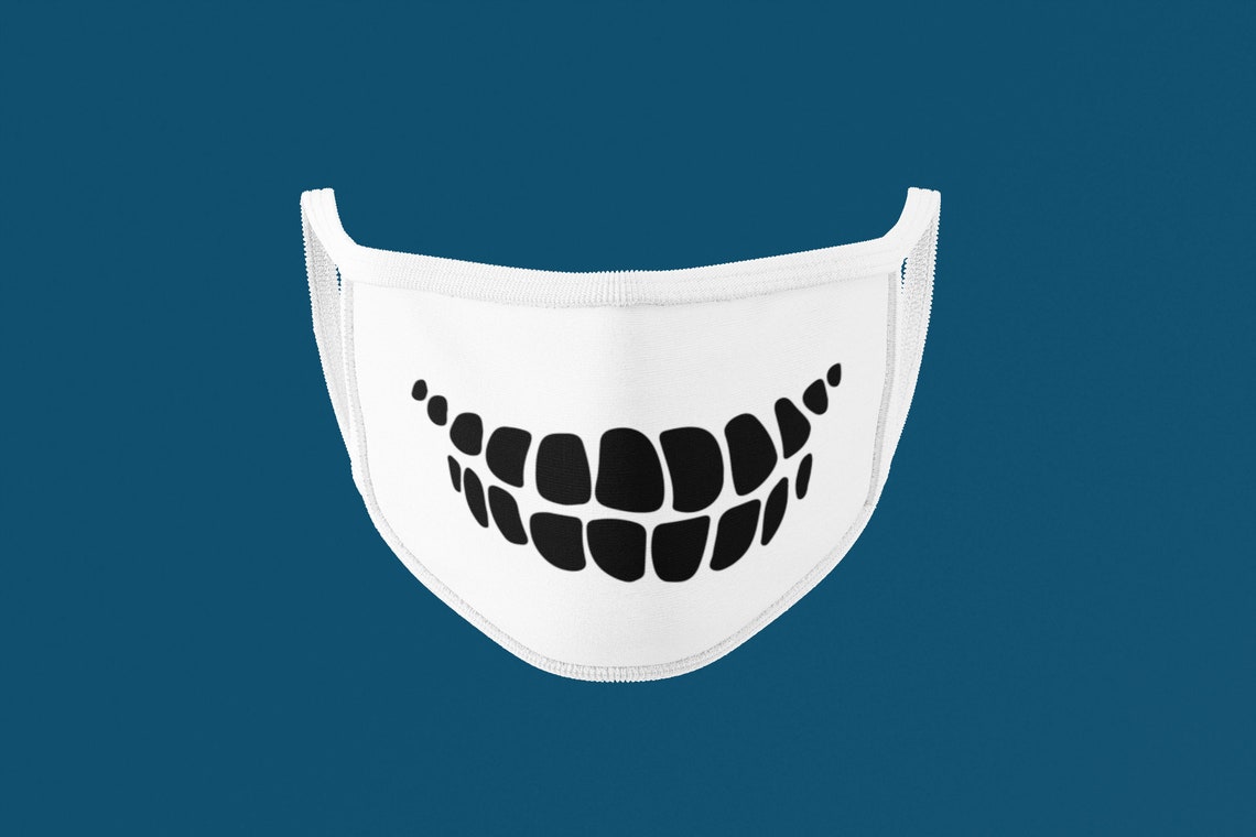 Teeth Face Mask Washable Face Mask Funny Mouth Face Mask - Etsy