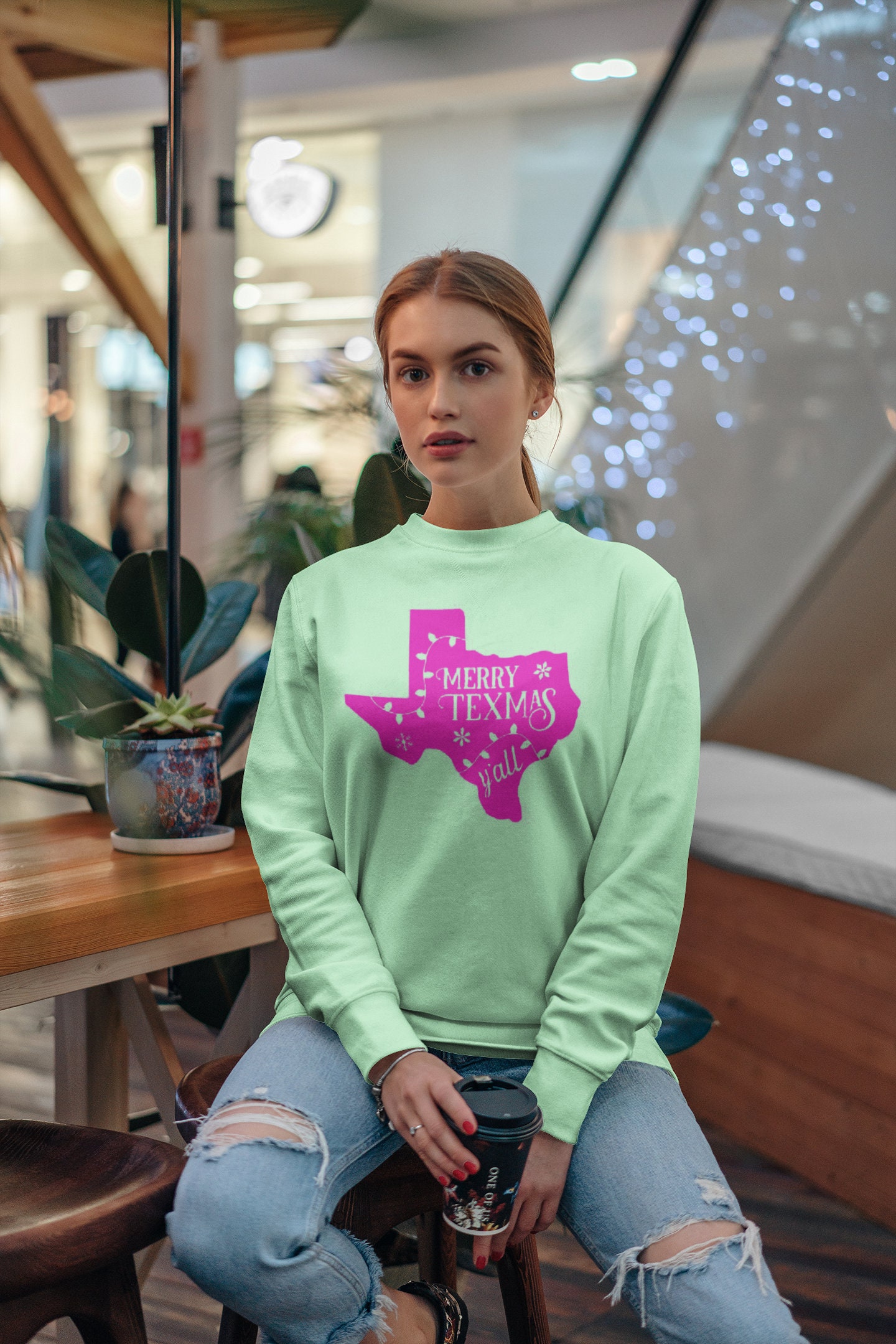 Merry Texmas Y'all Sweatshirt Texas Christmas Sweater - Etsy