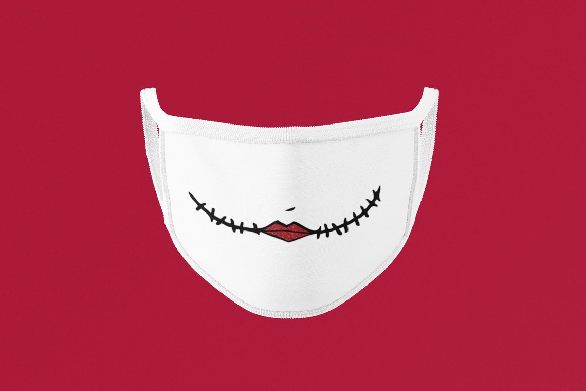 Jack and Sally Face Masks the Nightmare Before Christmas Face | Etsy