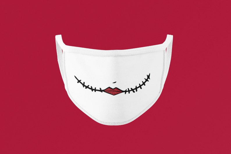 Jack and Sally Face Masks the Nightmare Before Christmas Face | Etsy