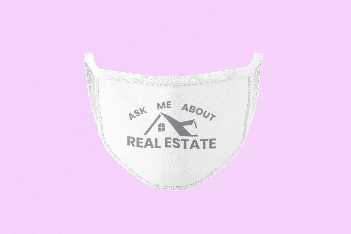Ask Me About Real Estate Face Mask, Real Estate Agent Face Mask ...