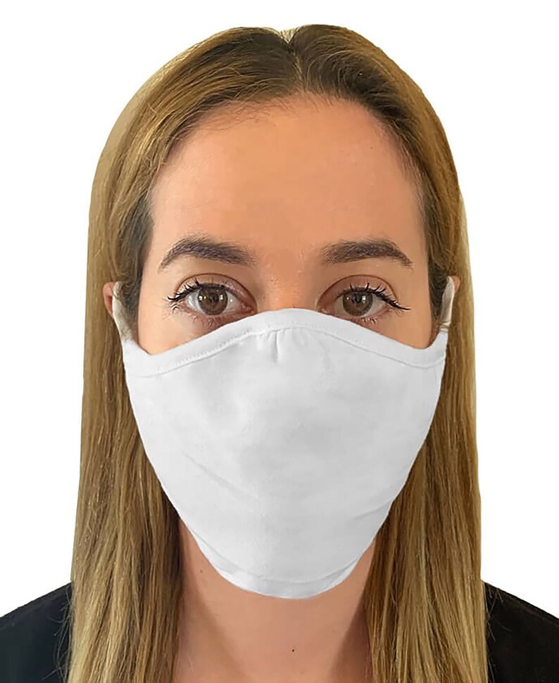 Blank Face Masks Adult Face Mask Black Face Mask White Face | Etsy