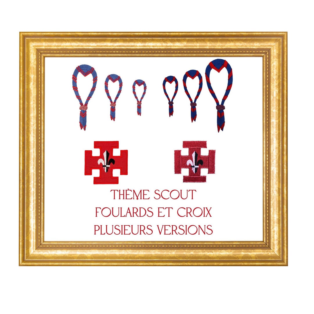 Embroidery Design for Scout Scarf Embroidery Machine With Single Edging ...