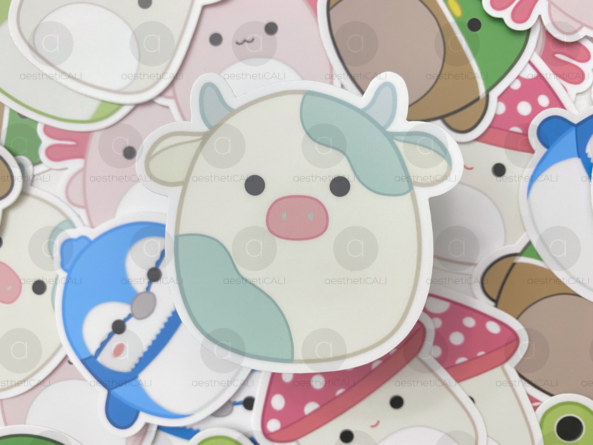 Squishmallow Inspired Stickers BabsWendyArchieAveryMalcolm Hand drawn ...