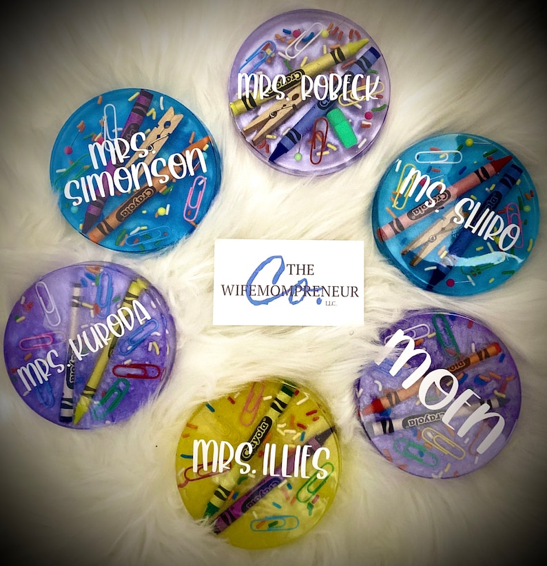 Customized Teacher Coasters - Etsy