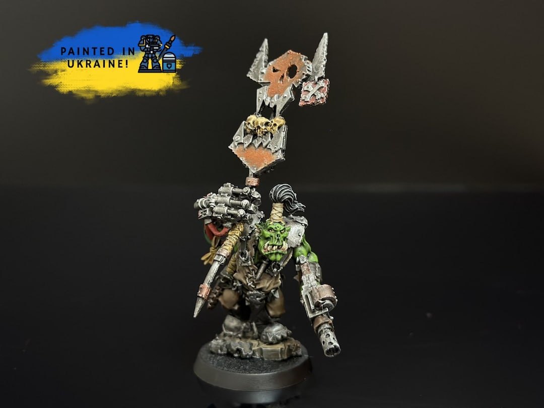 Ork Nob With Waaagh! Banner - Etsy