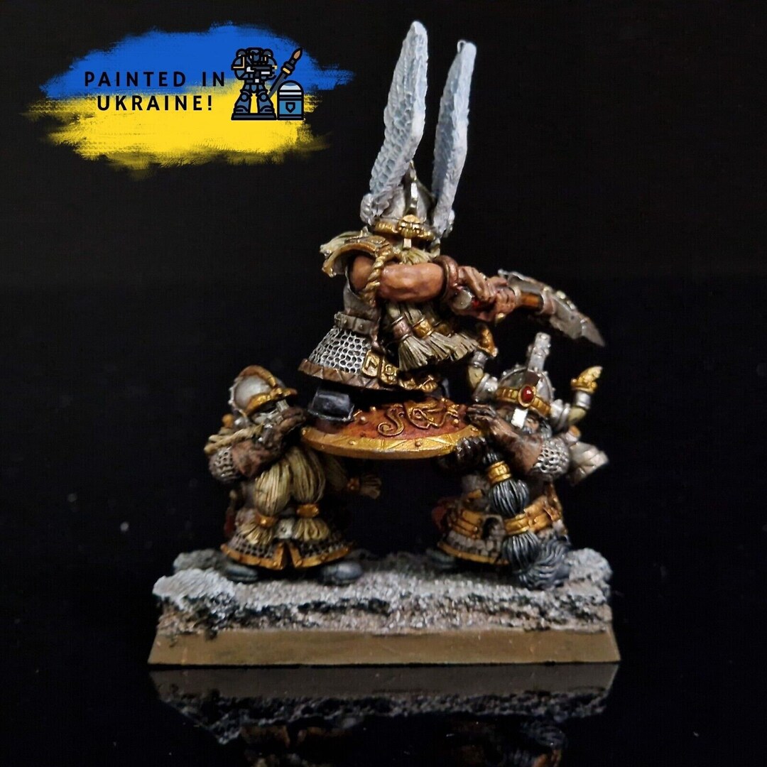 Dwarf King Alrik and Shield Bearer metal Model - Etsy