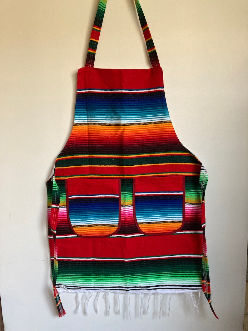 Mandil Mexicano Mandil Sarape Delantal Mexicano Mandil - Etsy
