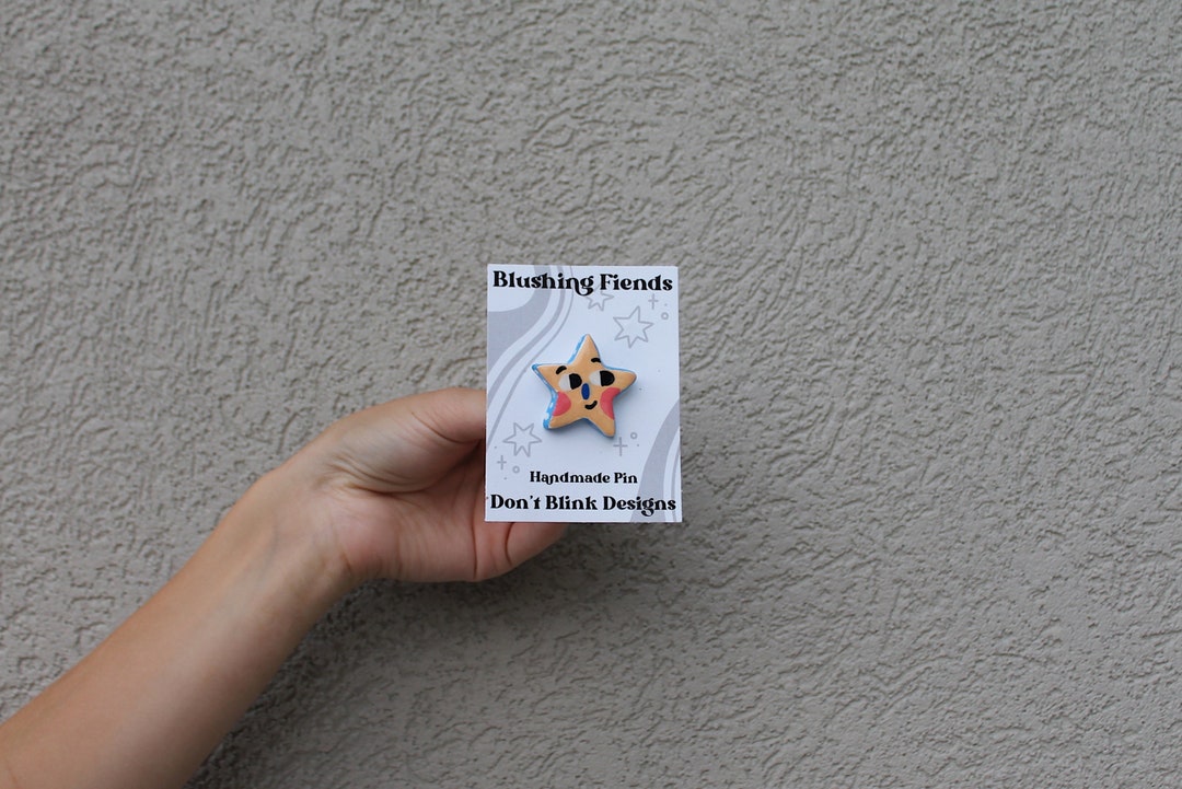 Handmade Happy Star Blushing Fiends Pin - Etsy