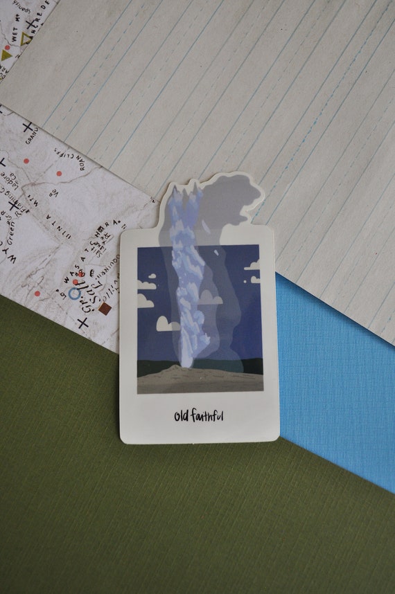 Old faithful wyoming vinyl sticker | Etsy