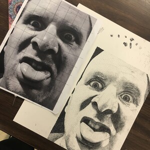 Custom Pen&ink Stippling Portrait - Etsy
