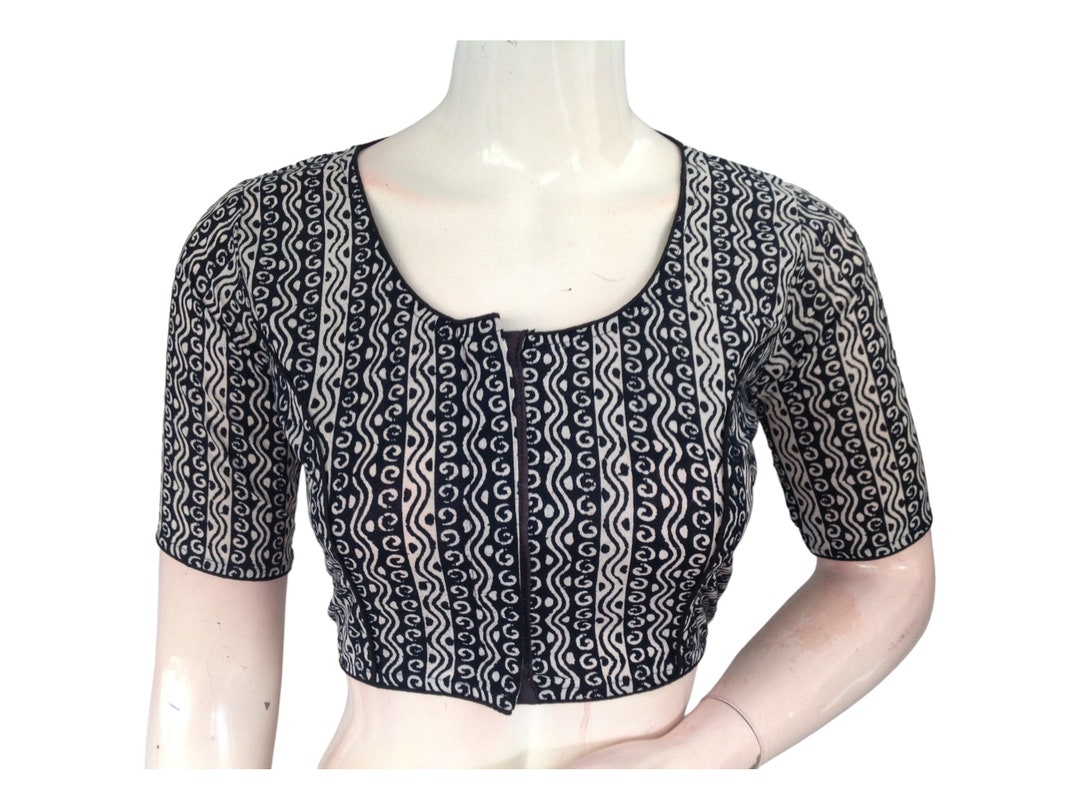 Indian Cotton High Neck Blouses | Ethically Made | Summer Comfort - Etsy