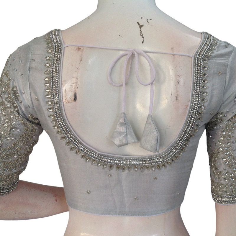 Silver Blouse - Etsy