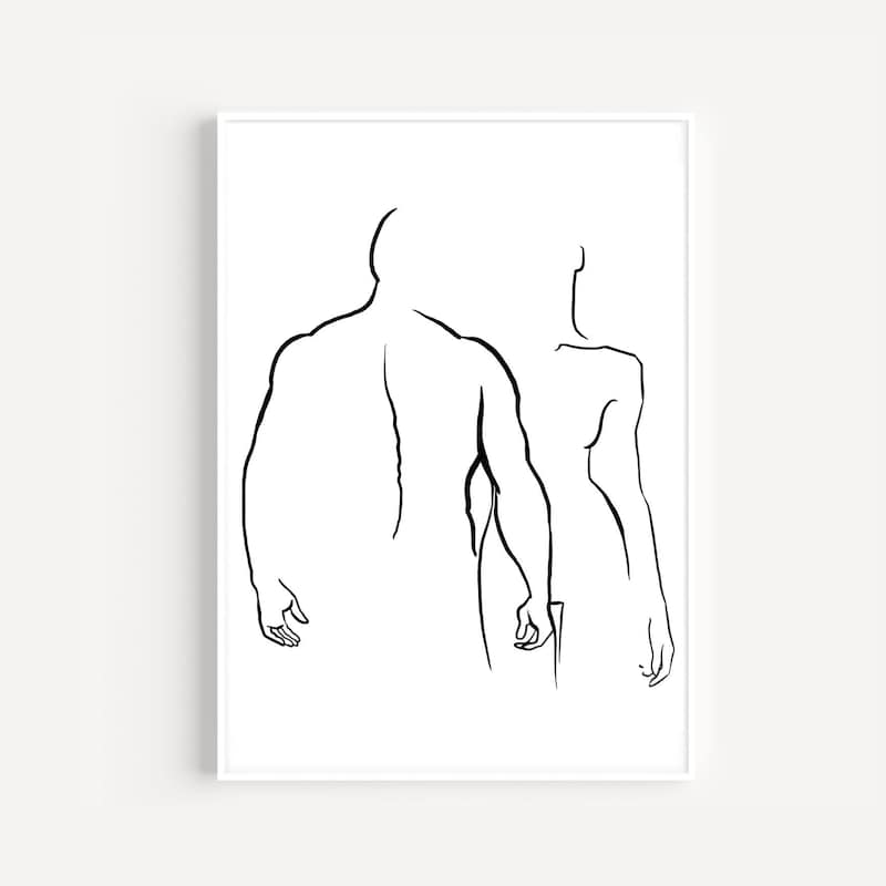 Male and Female Intimate Poster - Etsy