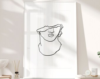 Greek God Line Art - Etsy