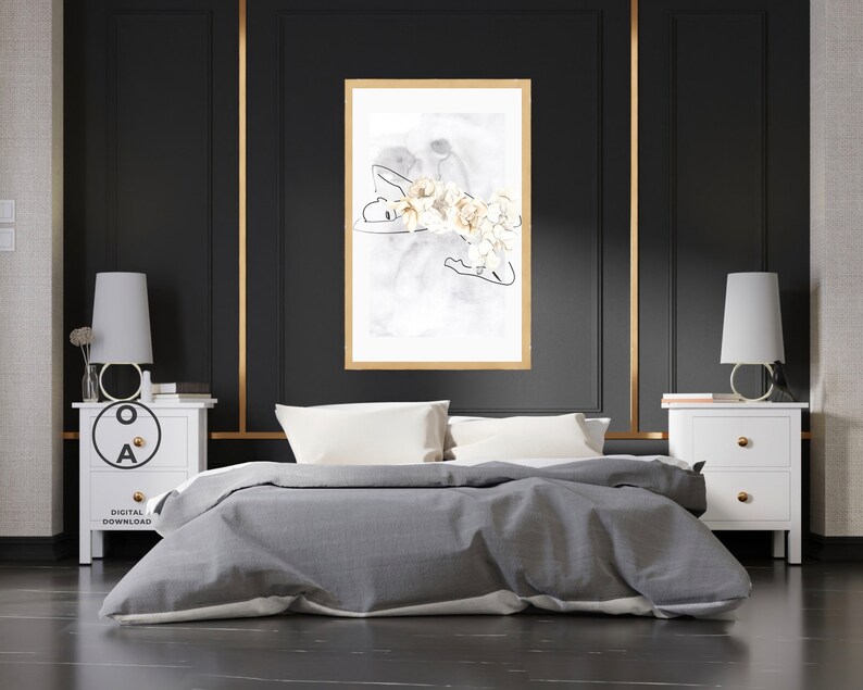 Set of 3 Female Form Art Prints Set of 3 Floral Female - Etsy