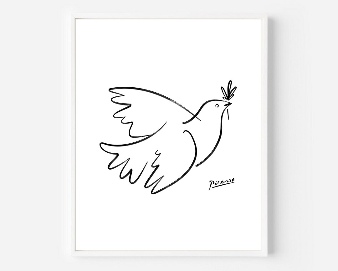 Picasso Dove of Peace Art Exhibition Poster Picasso Line - Etsy
