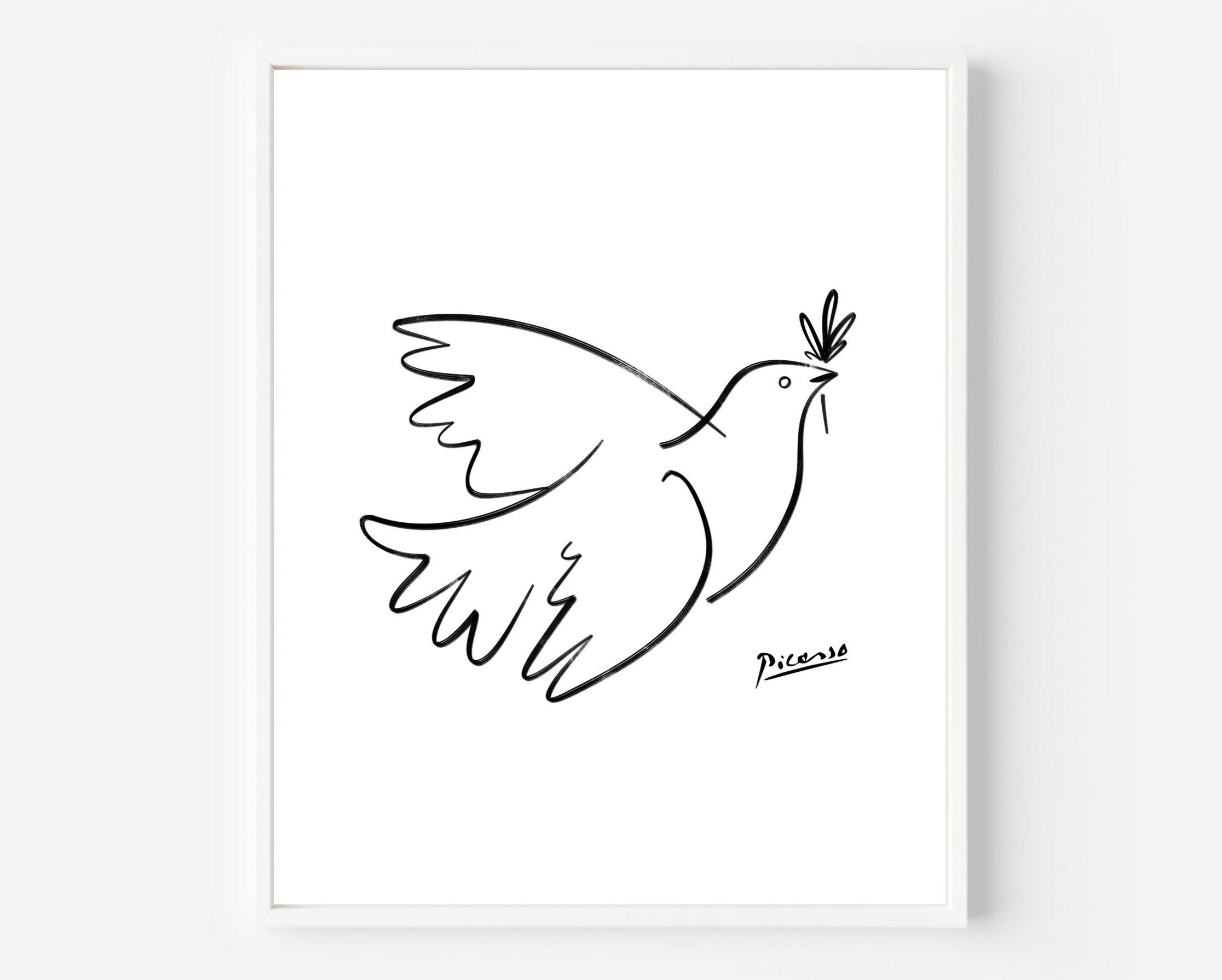 Picasso Dove of Peace Art Exhibition Poster Picasso Line - Etsy