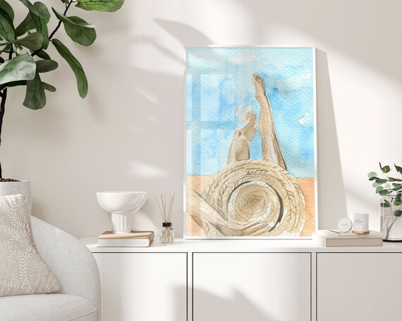 Woman by the Pool Poster Swimming Pool Print Pool Day Print - Etsy