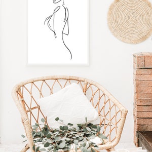 Man and Woman Line Art Set of 2, One Line Drawing, Body Outline Prints ...