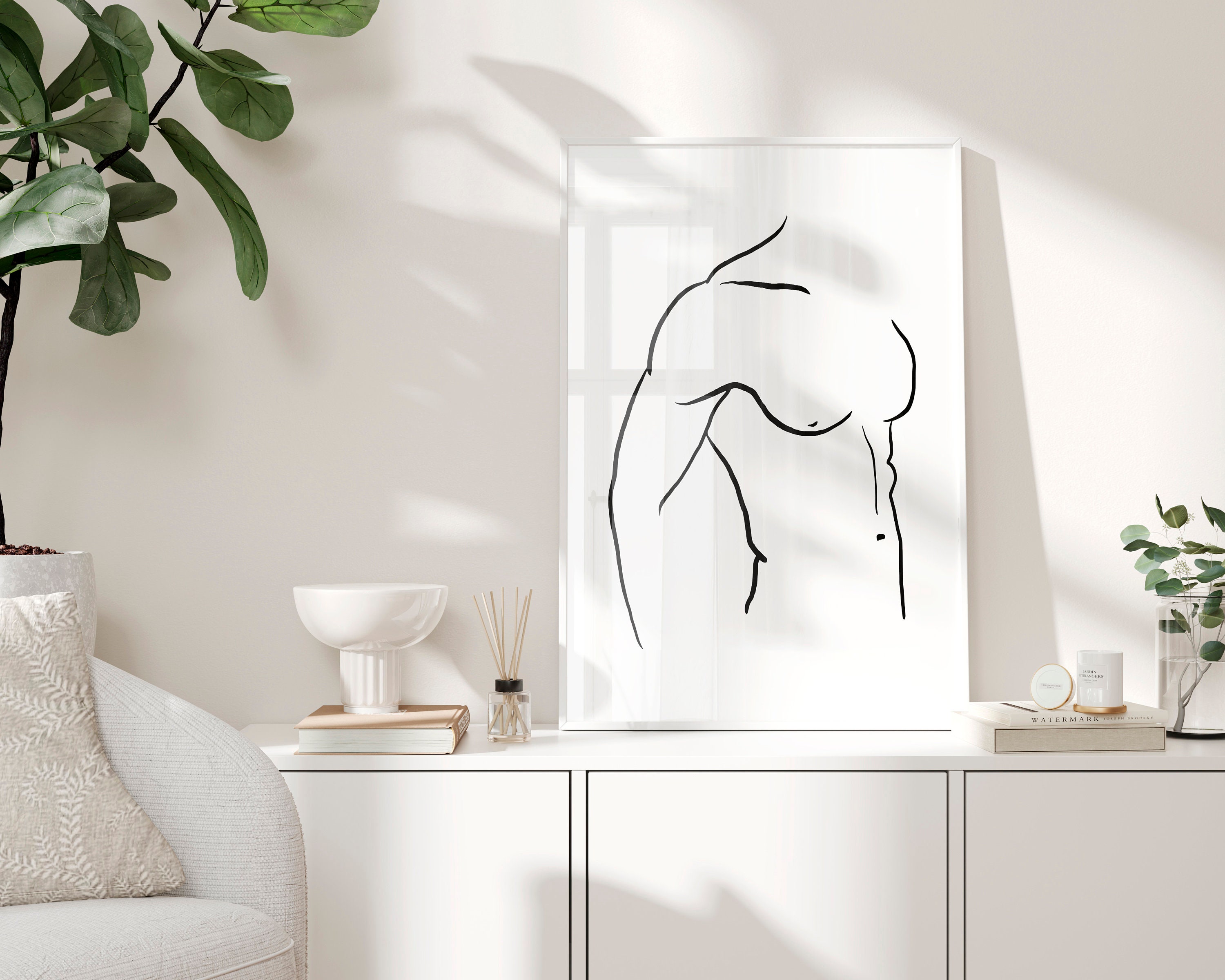 Set of 3 Line Art Prints, Male Body Print, Single Line Art, Body ...