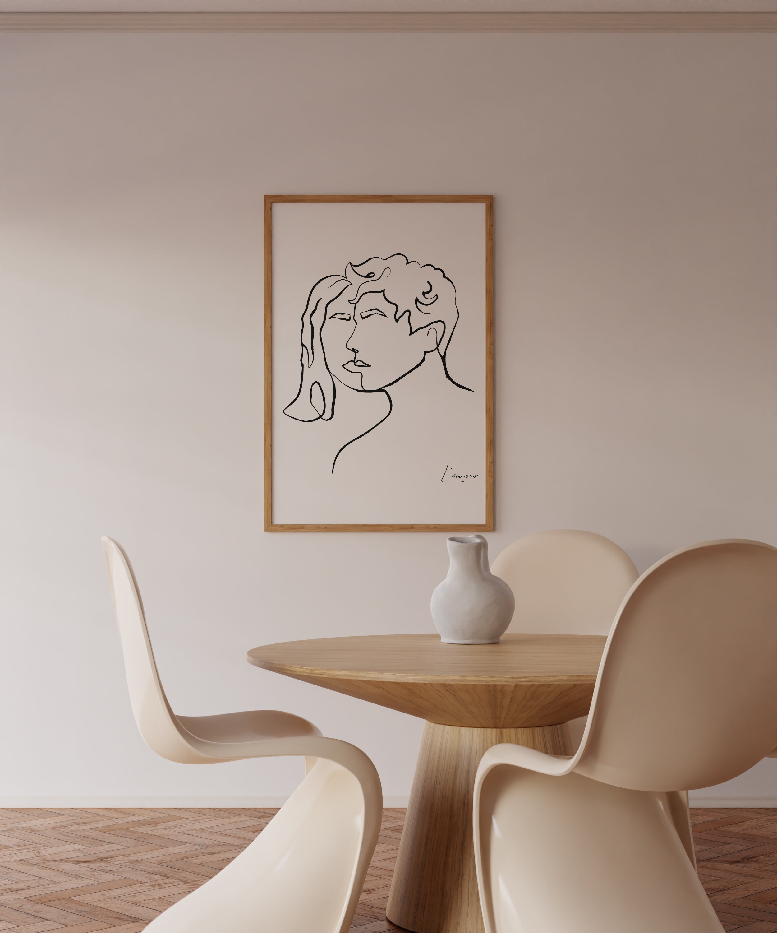 Couples Line Art Man and Woman Line Art French Art Gallery - Etsy