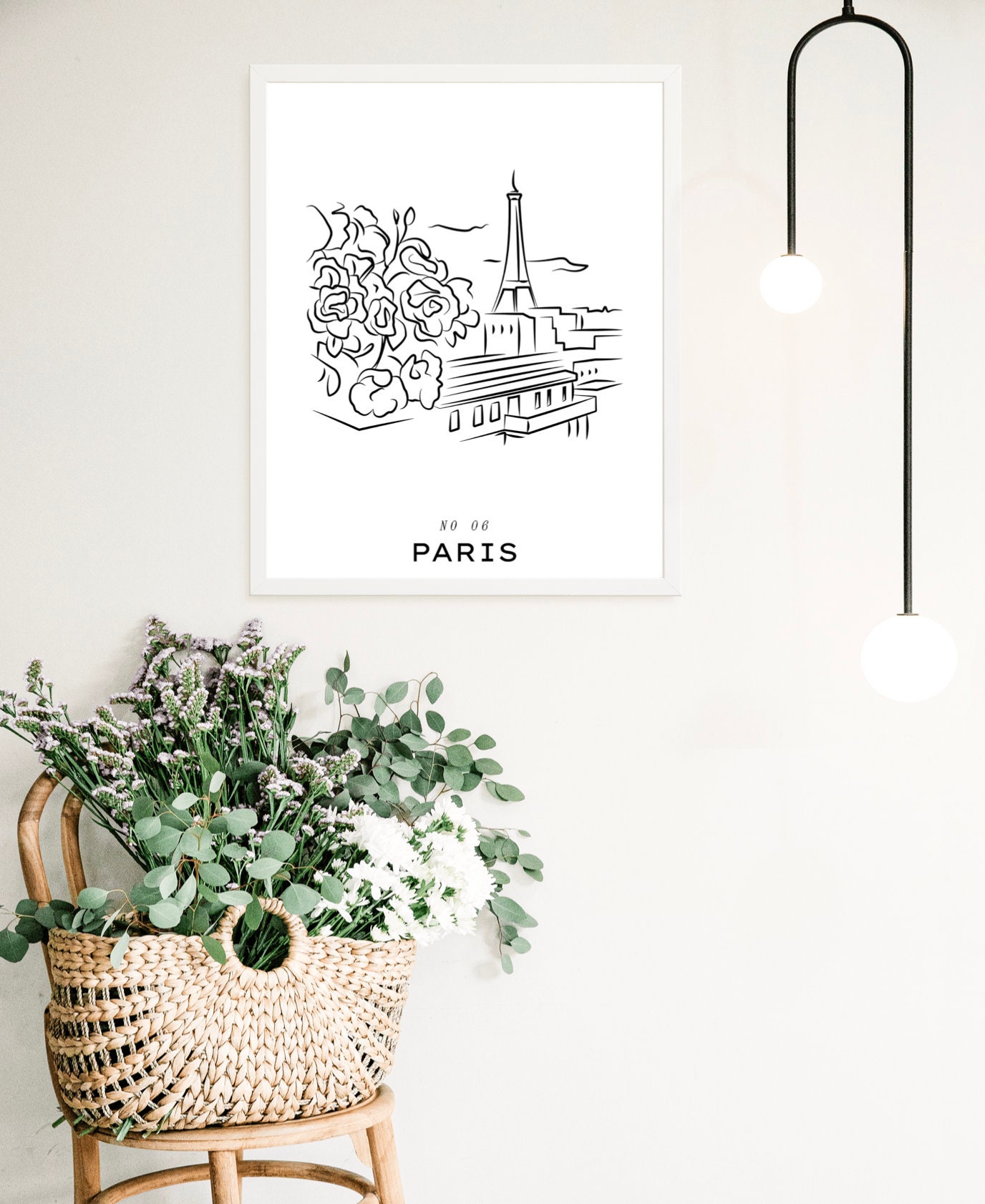 Paris Travel Poster Paris France Print Eiffel Tower Poster - Etsy