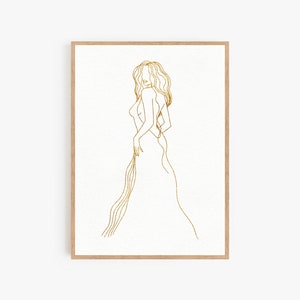 Set of 3 Female Form Art Prints Three Women Line Art - Etsy