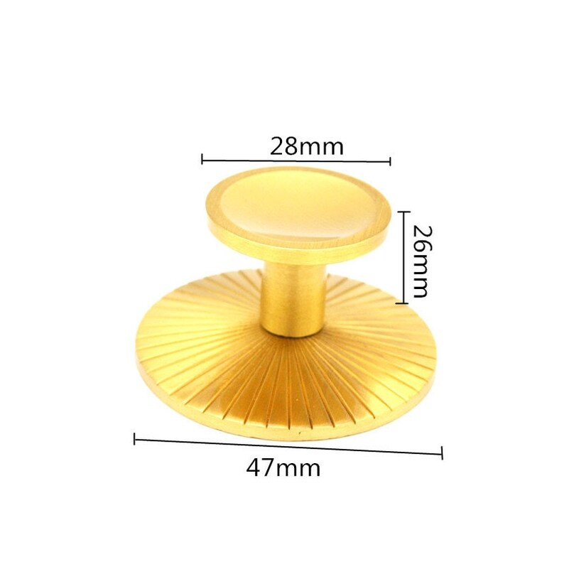 Round Circle Back Plate Drawer Handle With Line Detail/mid - Etsy