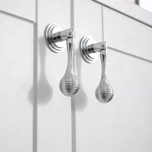 Silver Ball Finial Cabinet Bar Handle/unusual Silver Ball Design ...