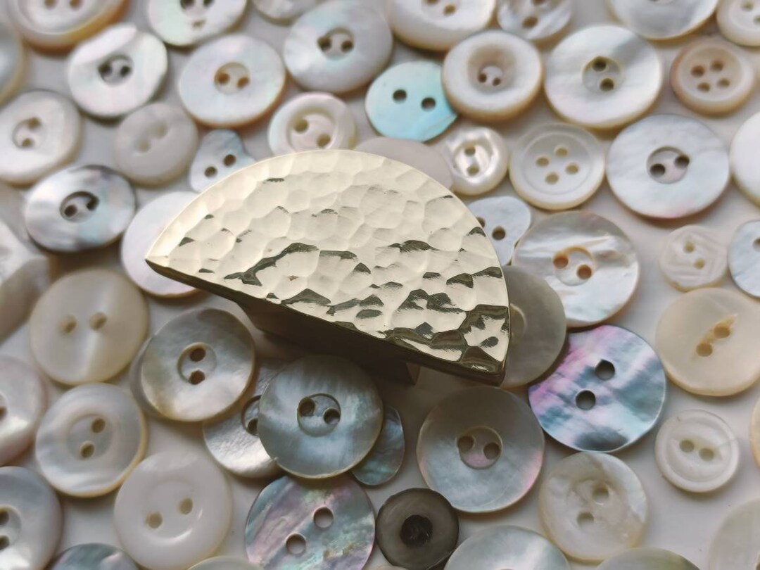 Hammered Brass Half Circle Drawer Handle/shiny Textured Brass Semi ...