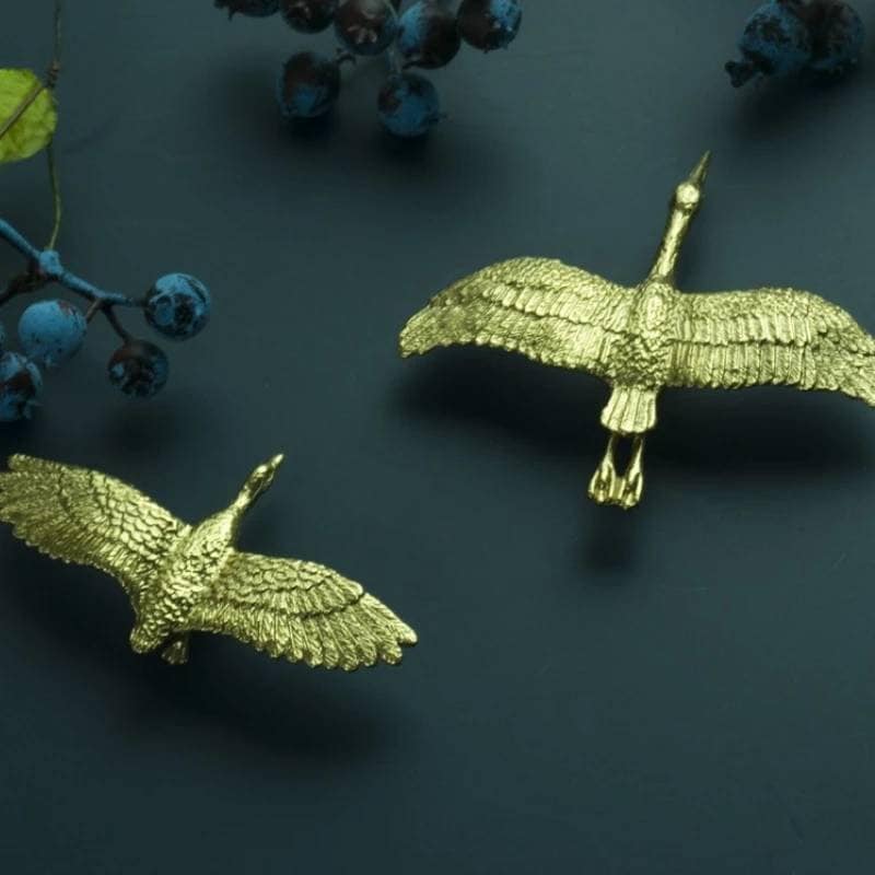 Brass Flying Egret Cabinet Pull/gold Crane Door Handle/stork - Etsy UK