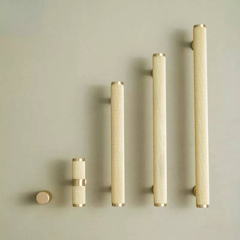 Plain Gold Brass Knurled Texture Cabinet Bar Handle/brass - Etsy UK