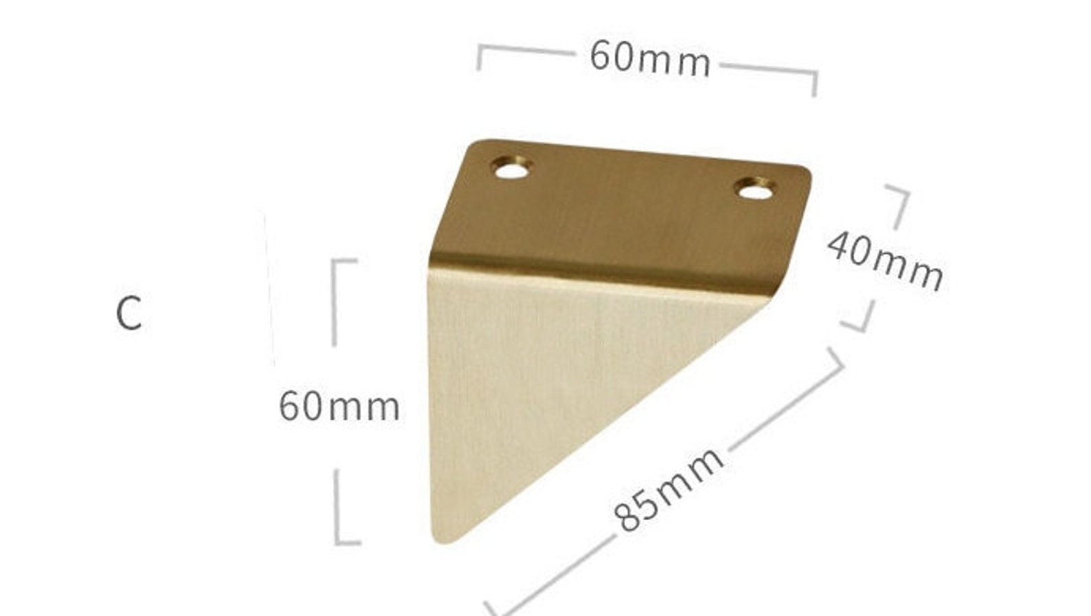 Gold Brass Triangle Drawer Pull/geometric Shaped Cabinet - Etsy Canada